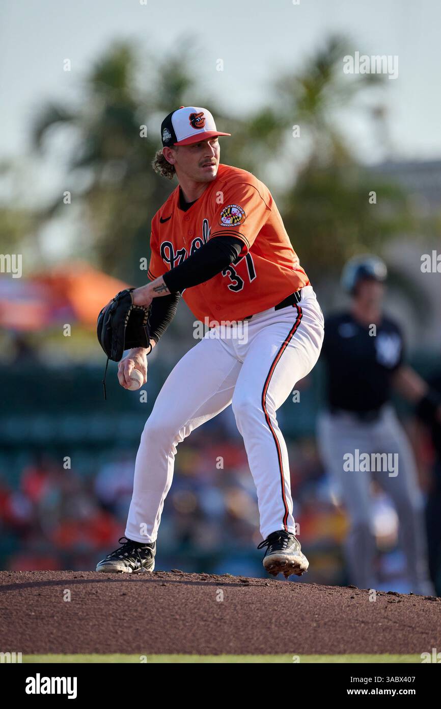 Baltimore Orioles pitcher Levi Wells (37) during an MLB Spring Breakout ...