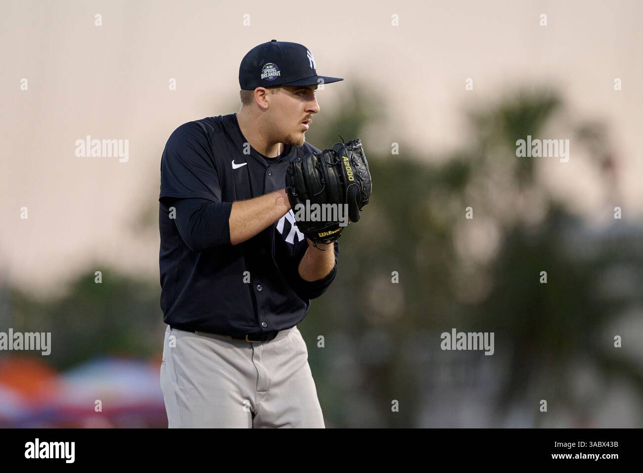 New York Yankees pitcher Ben Hess (73) during an MLB Spring Breakout ...