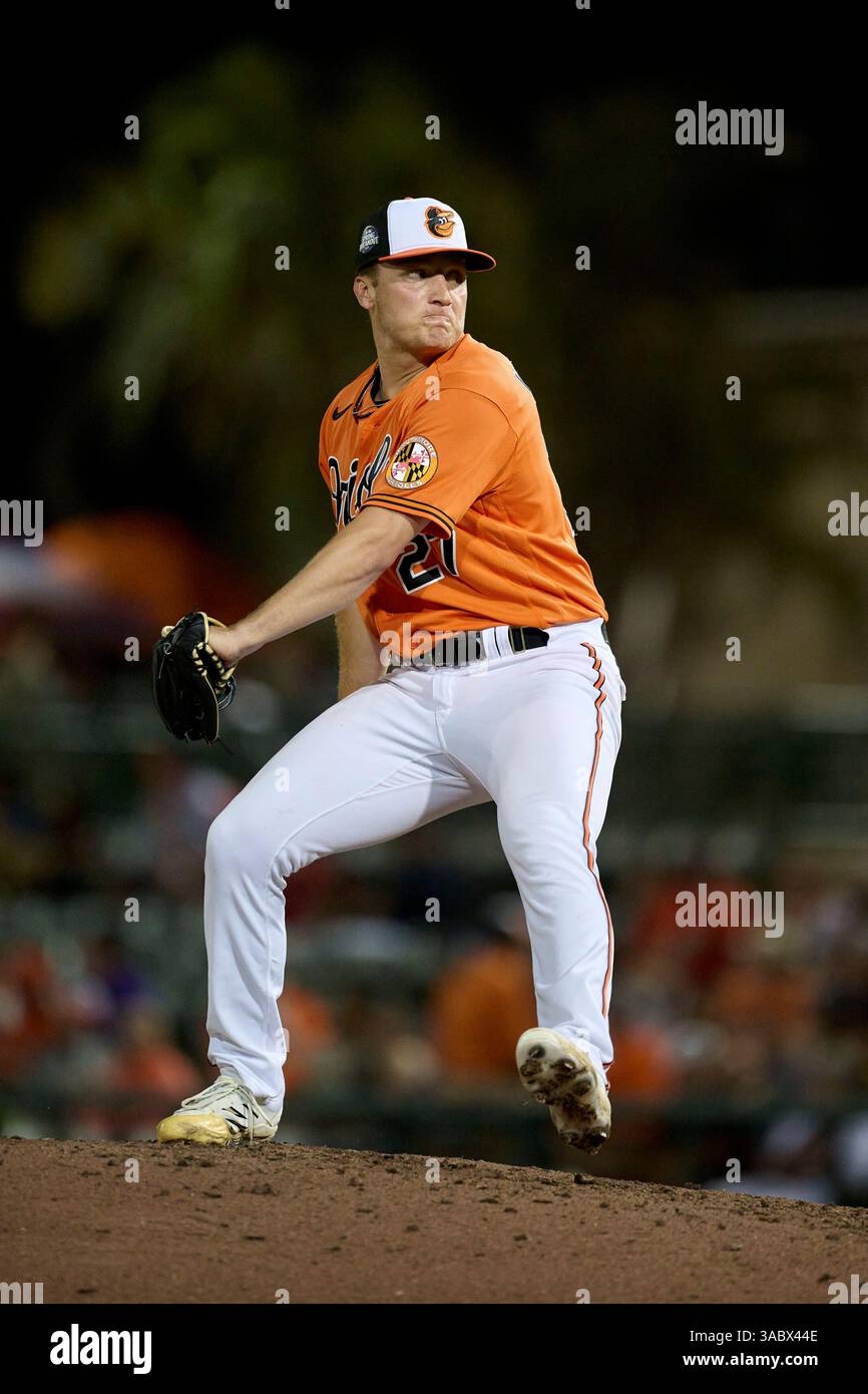 Baltimore Orioles pitcher Cameron Weston (27) during an MLB Spring ...