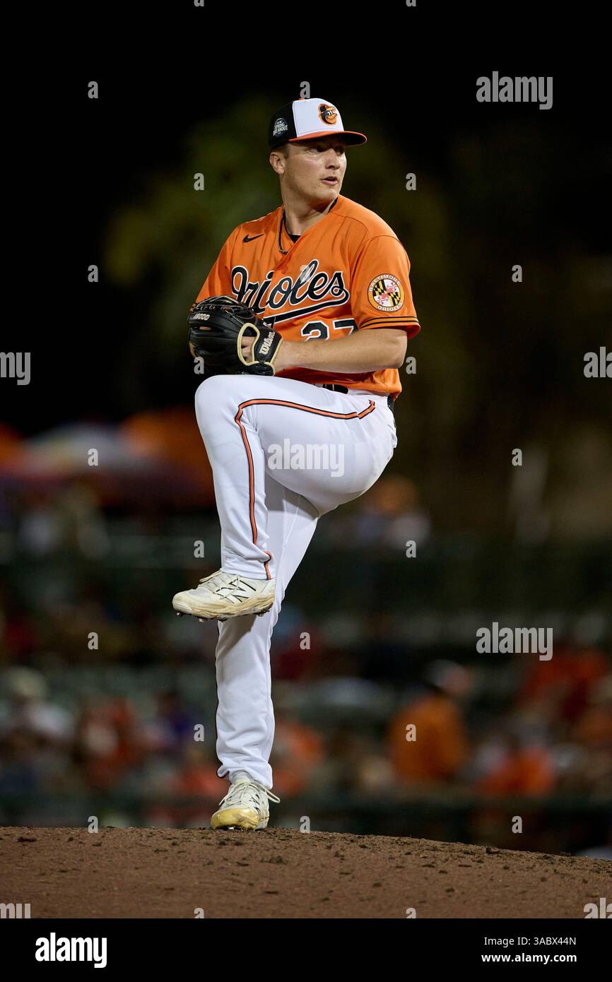 Baltimore Orioles pitcher Cameron Weston (27) during an MLB Spring ...