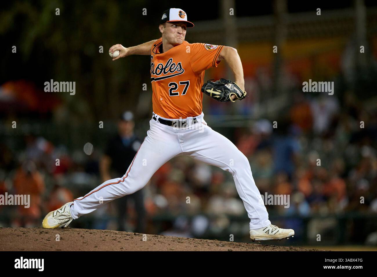 Baltimore Orioles pitcher Cameron Weston (27) during an MLB Spring ...