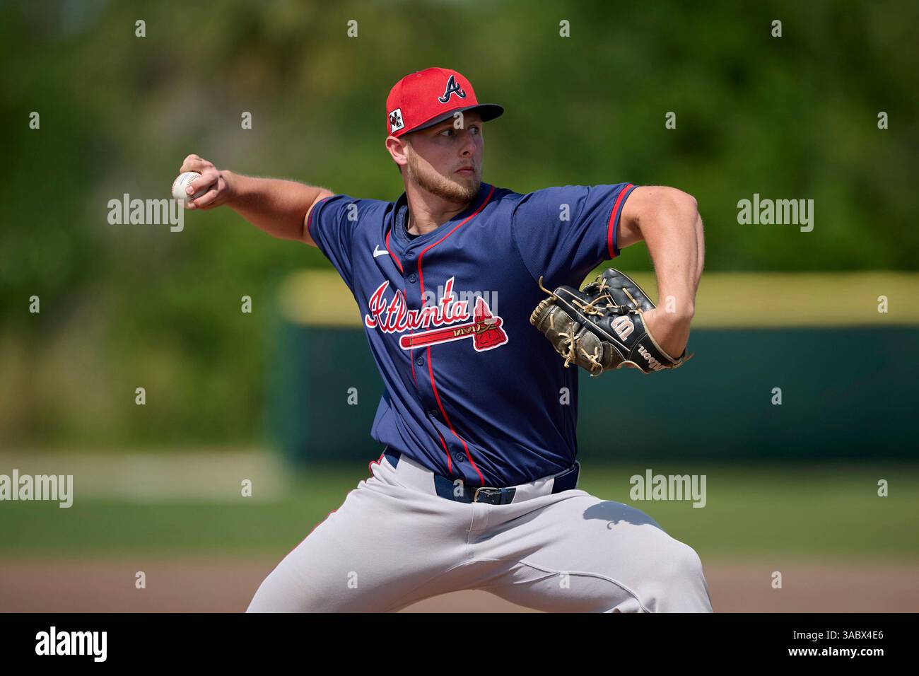 Atlanta Braves pitcher Trent Buchanan (53) during an MiLB Spring ...