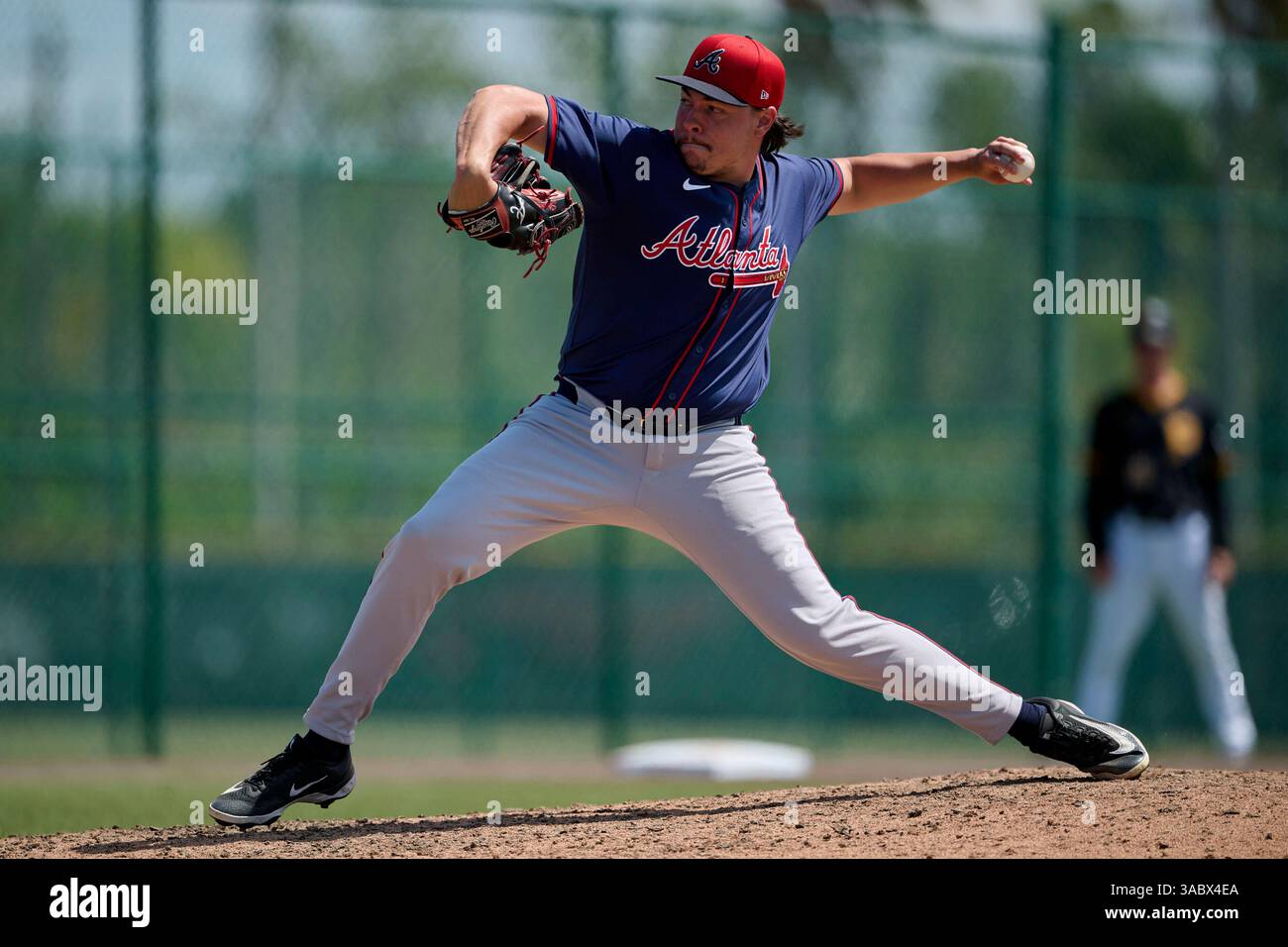 Atlanta Braves pitcher Samuel Strickland (93) during an MiLB Spring ...