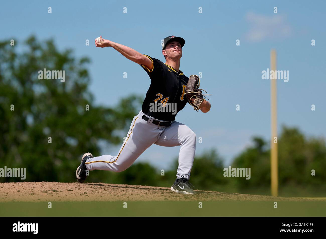Pittsburgh Pirates pitcher Jake Shirk (74) during an MiLB Spring ...