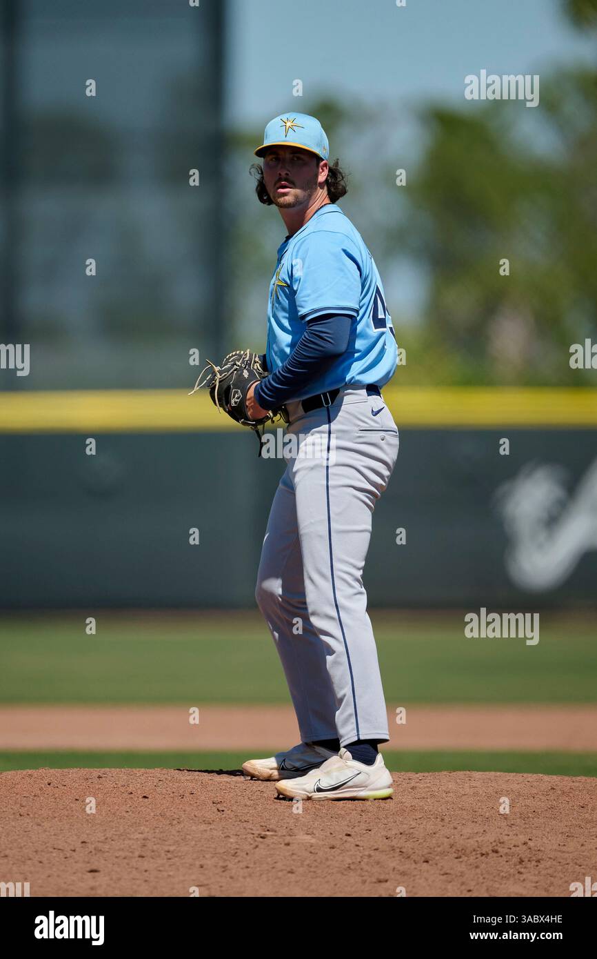 Tampa Bay Rays pitcher Jack Snyder (49) during an MiLB Spring Training ...