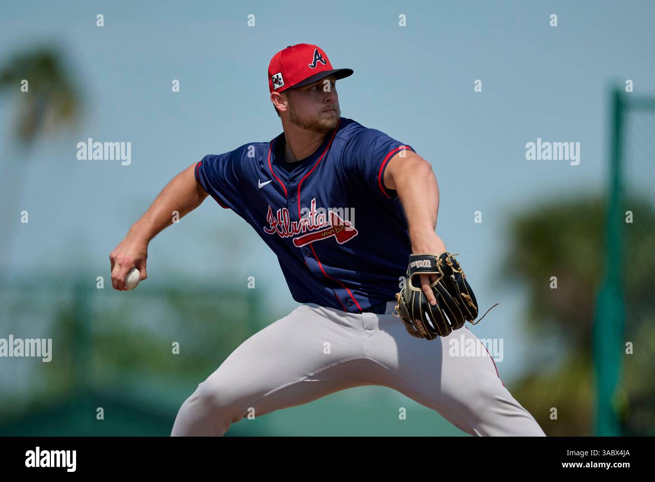 Atlanta Braves pitcher Trent Buchanan (53) during an MiLB Spring ...
