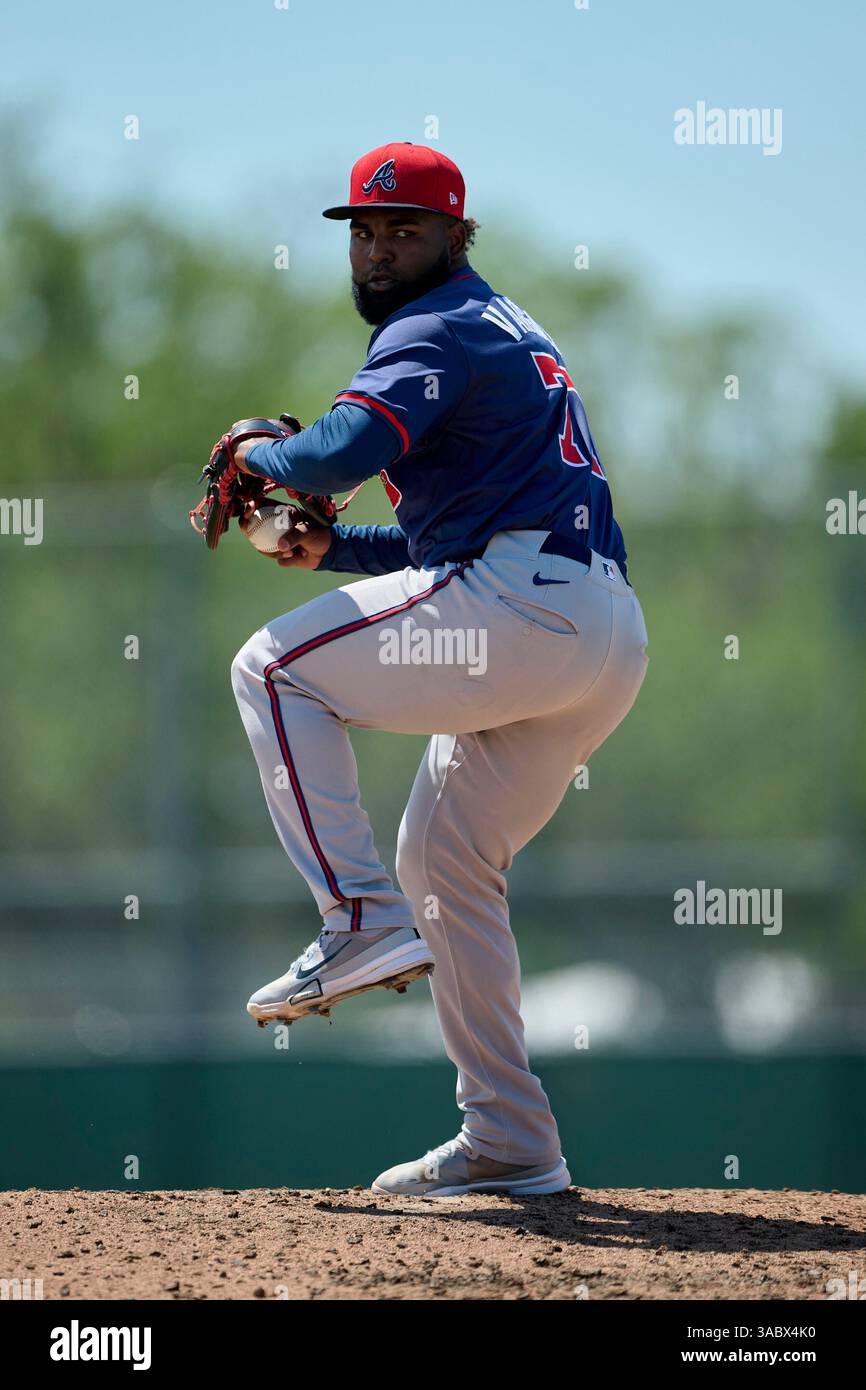 Atlanta Braves pitcher Luis Vargas (71) during an MiLB Spring Training ...