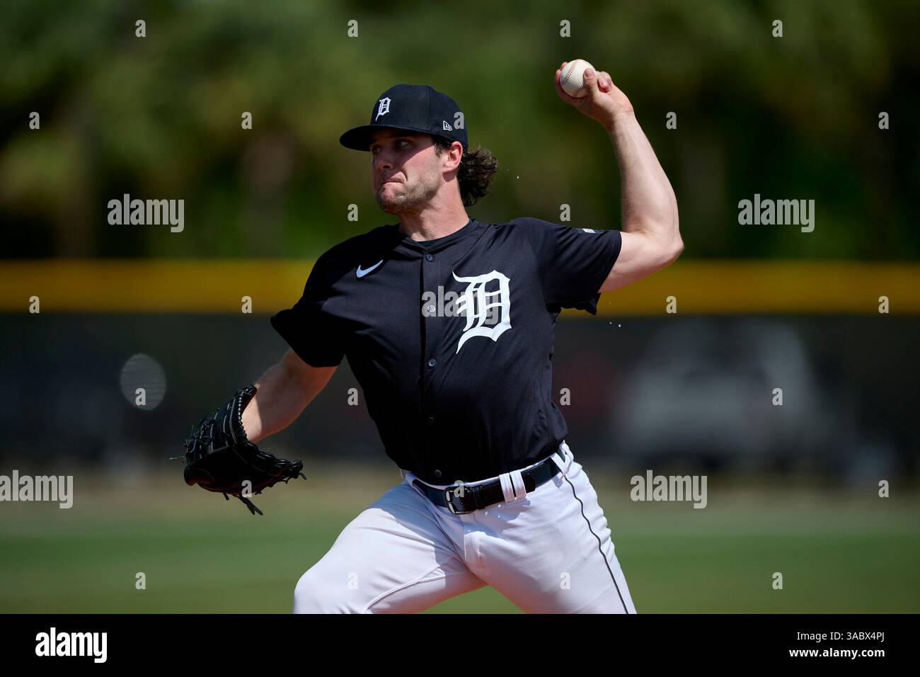 Detroit Tigers pitcher Joe Miller (58) during an MiLB Spring Training ...