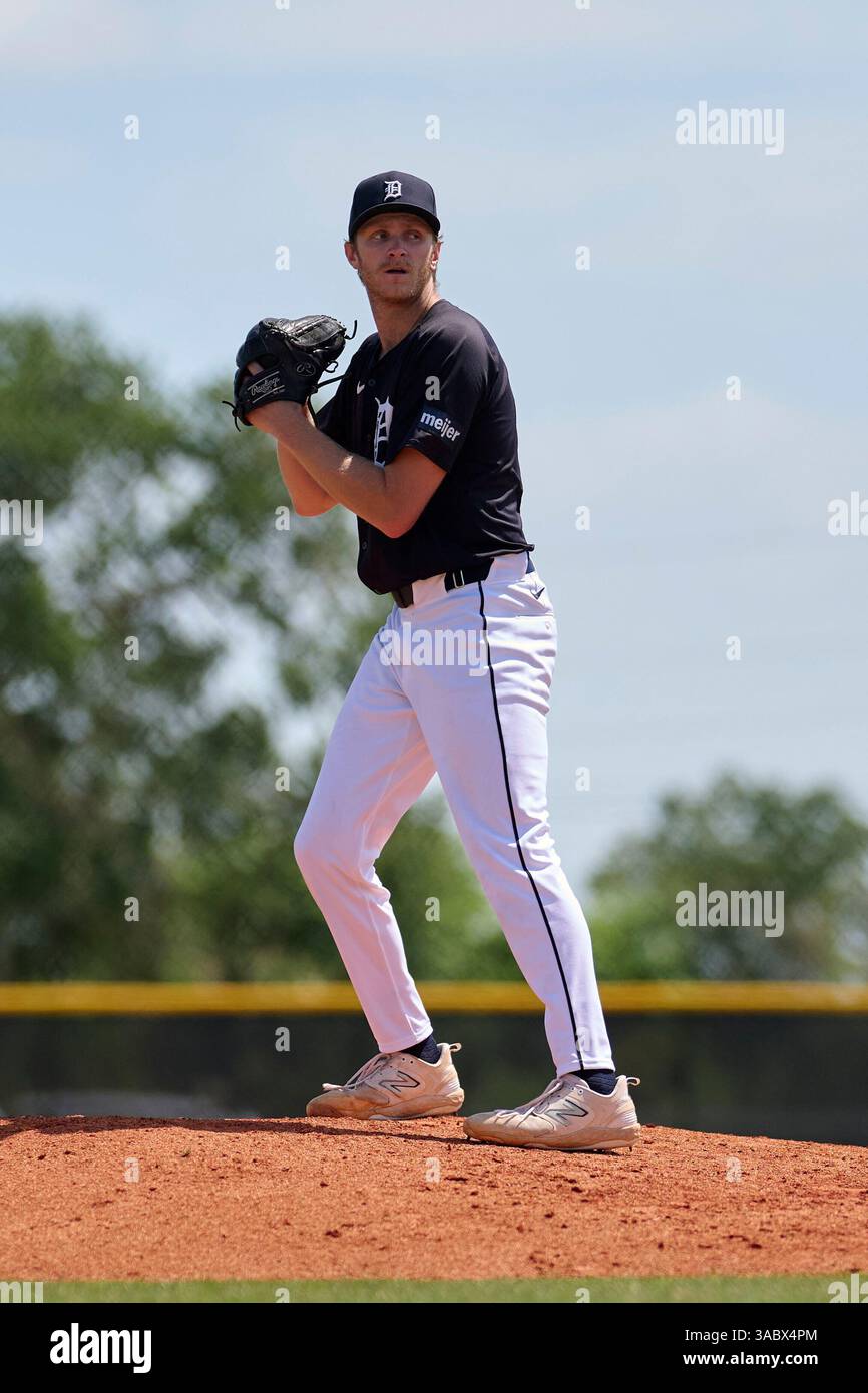 Detroit Tigers pitcher Garrett Apker (70) during an MiLB Spring Training game against the ...