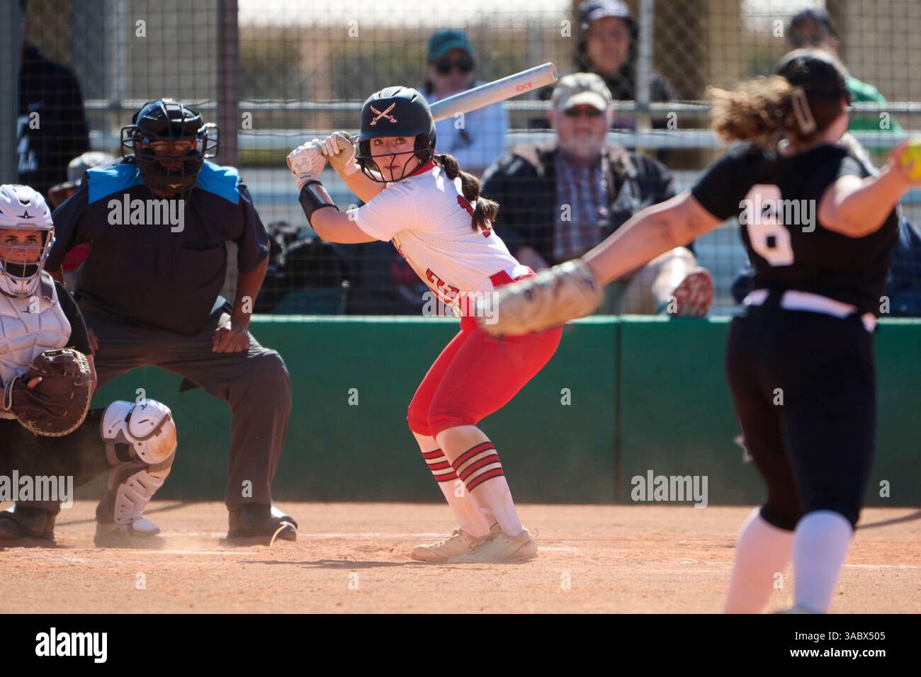 MSOE Raiders Autumn Sadler (12) at bat during an NCAA softball game ...