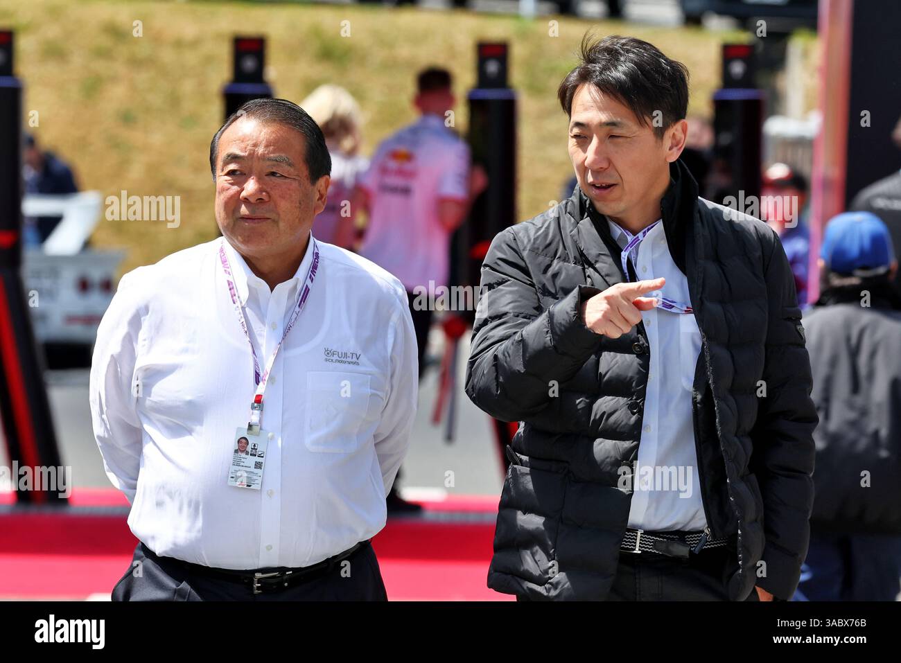 Suzuka, Japan. 03rd Apr, 2025. Hirohide Hamashima (JPN) (Left). 03.04.2025. Formula 1 World ...