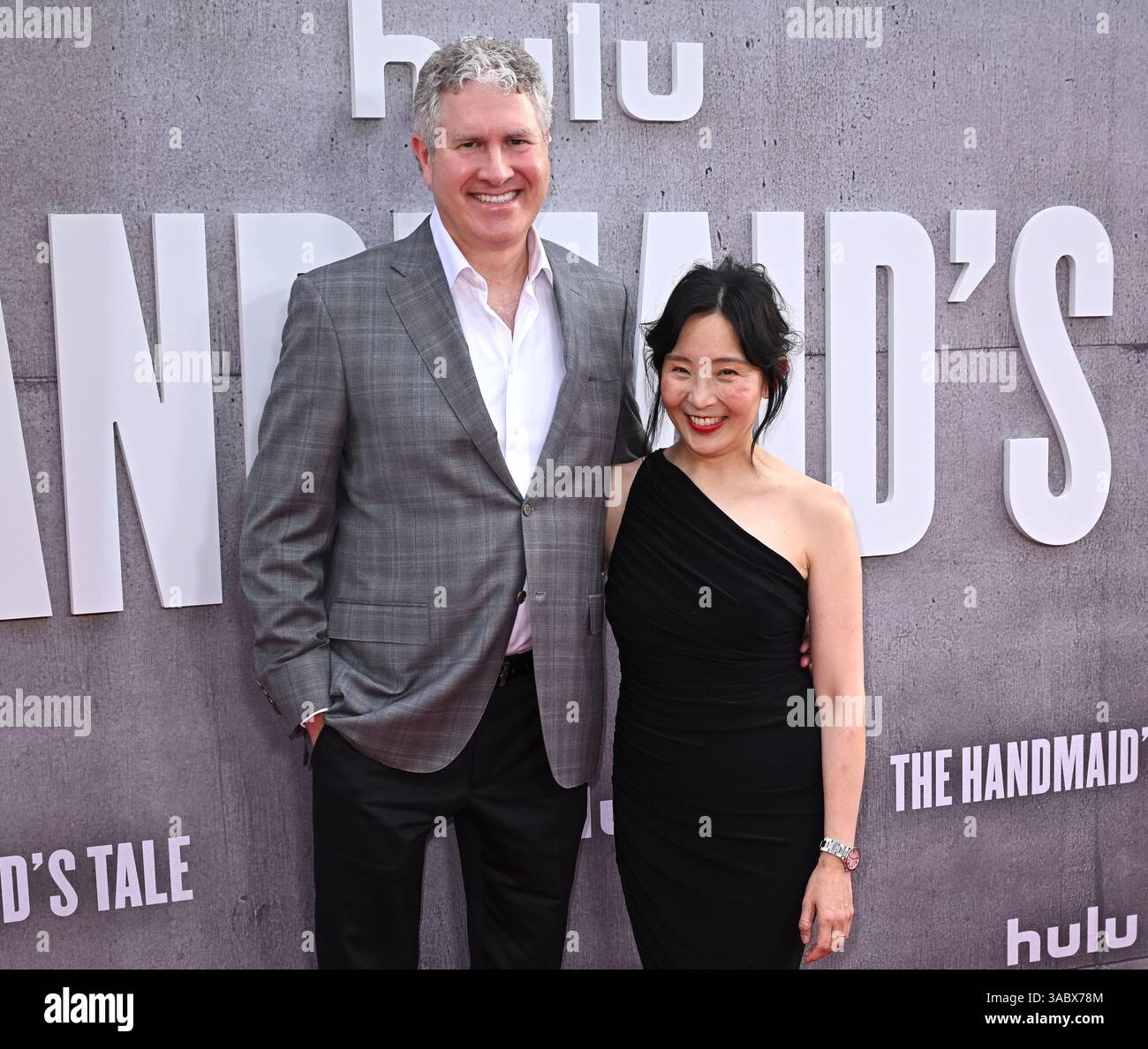 Hollywood, USA. 02nd Apr, 2025. Eric Tuchman and Yahlin Chang arriving at Hulu's “The Handmaid's ...