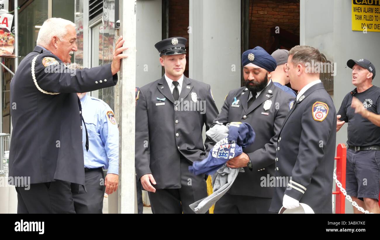 New York City, United States - 11 September 2023: Firefighters ...