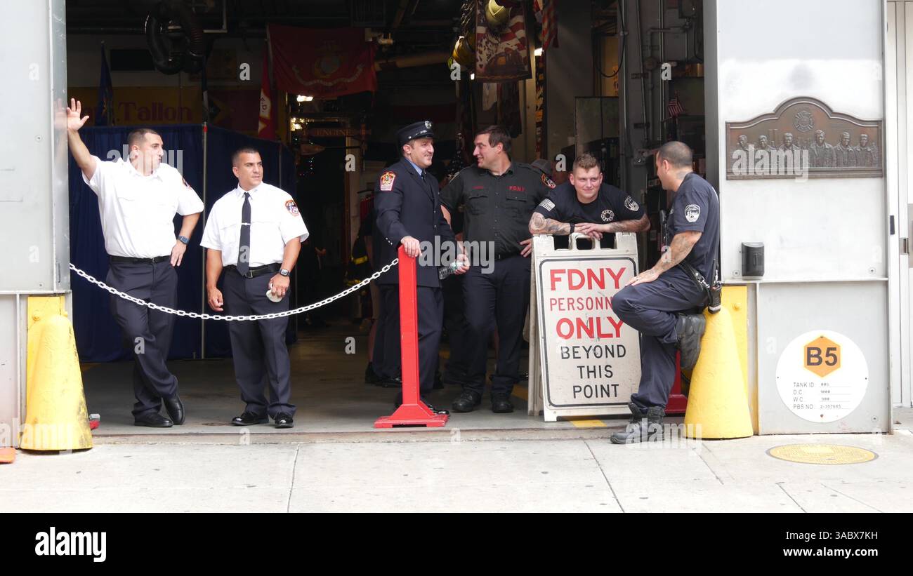 New York City, United States - 11 September 2023: Firefighters ...