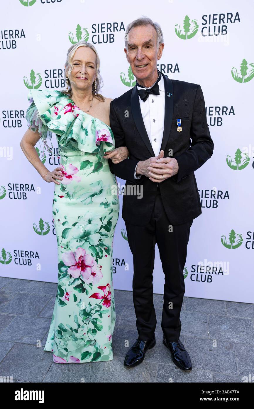Liza Mundy and Bill Nye attend the arrivals of Sierra Club’s 2025 Trail ...
