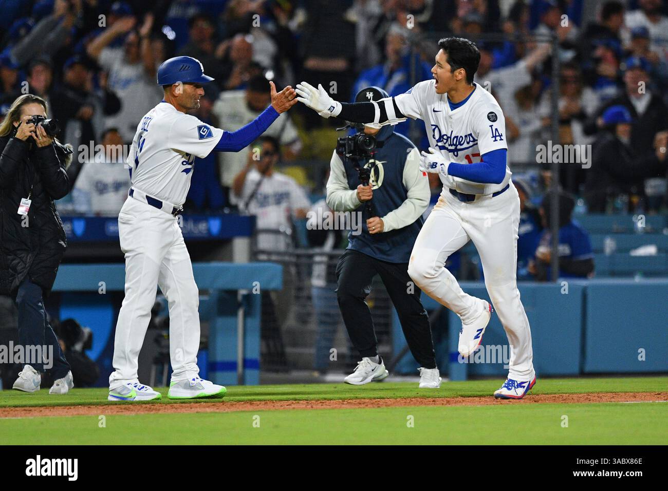 LOS ANGELES, CA - APRIL 02: Los Angeles Dodgers designated hitter ...