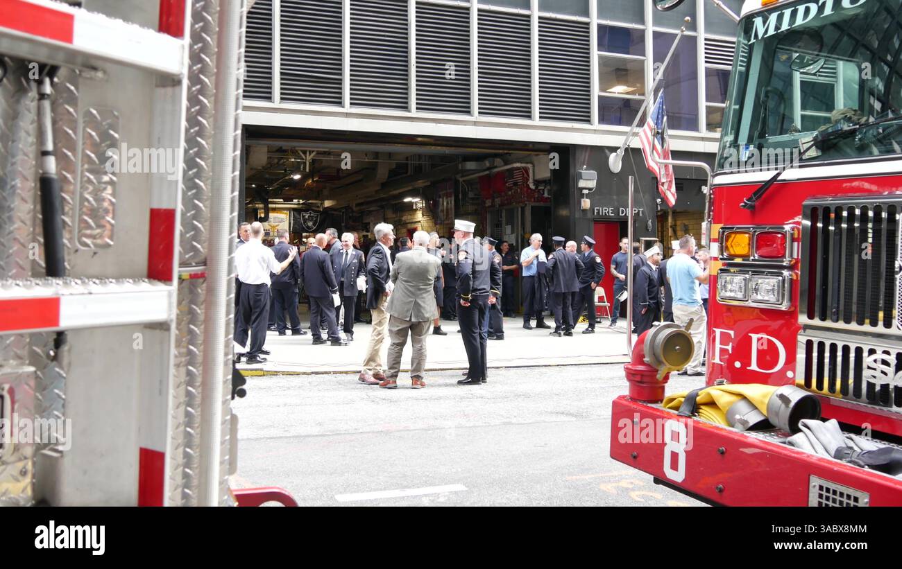 New York City, United States - 11 September 2023: Firefighters ...