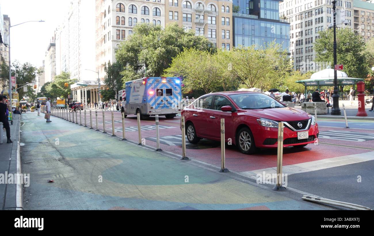 New York City, United States - 6 Sept 2023: NYFD Ambulance medical ...