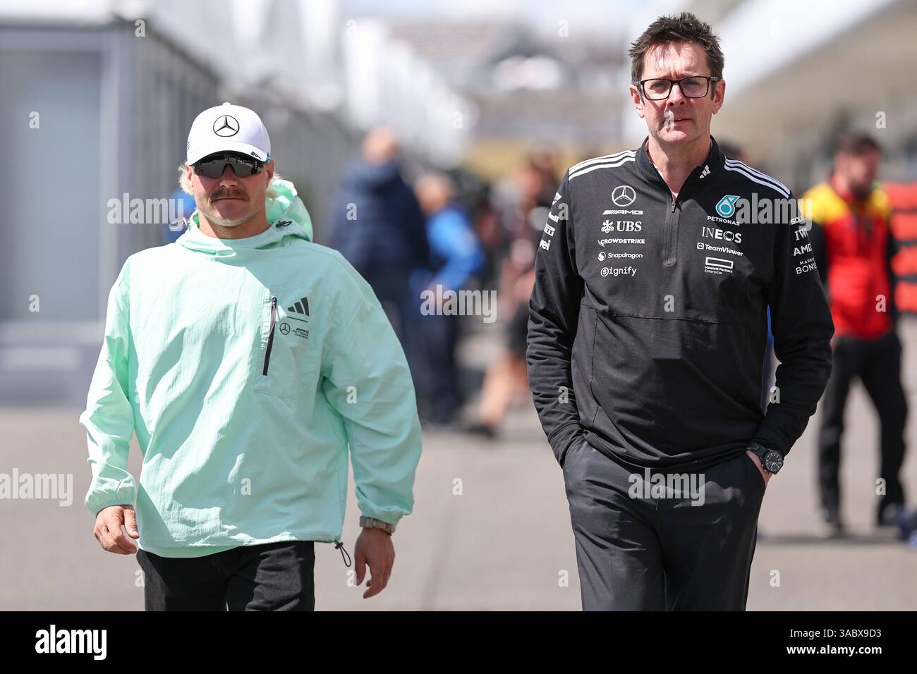 SUZUKA, JAPAN - APRIL 3: Valtteri Bottas of Finland and Mercedes-AMG ...