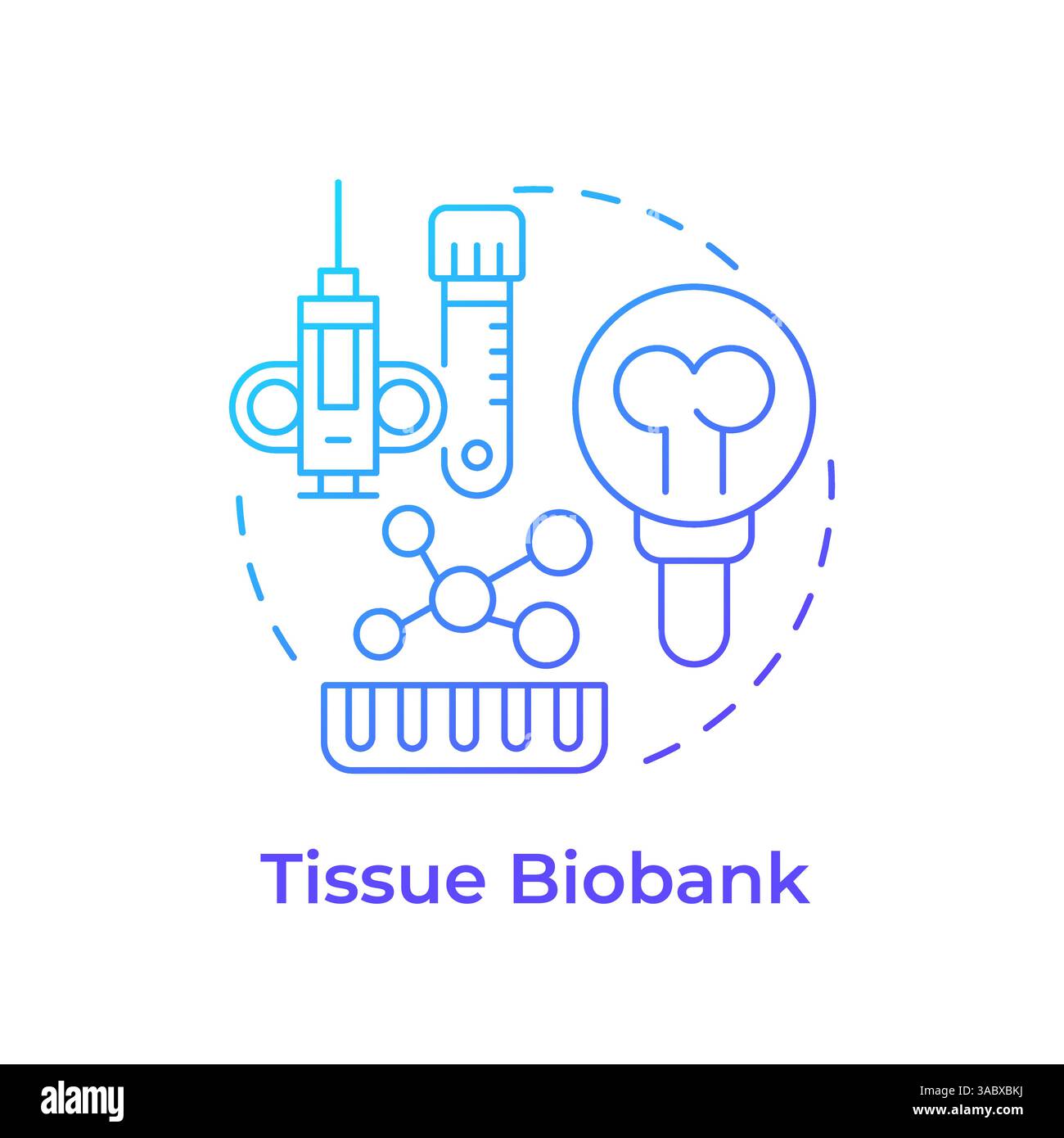 Tissue biobank blue gradient concept icon Stock Vector Image & Art - Alamy