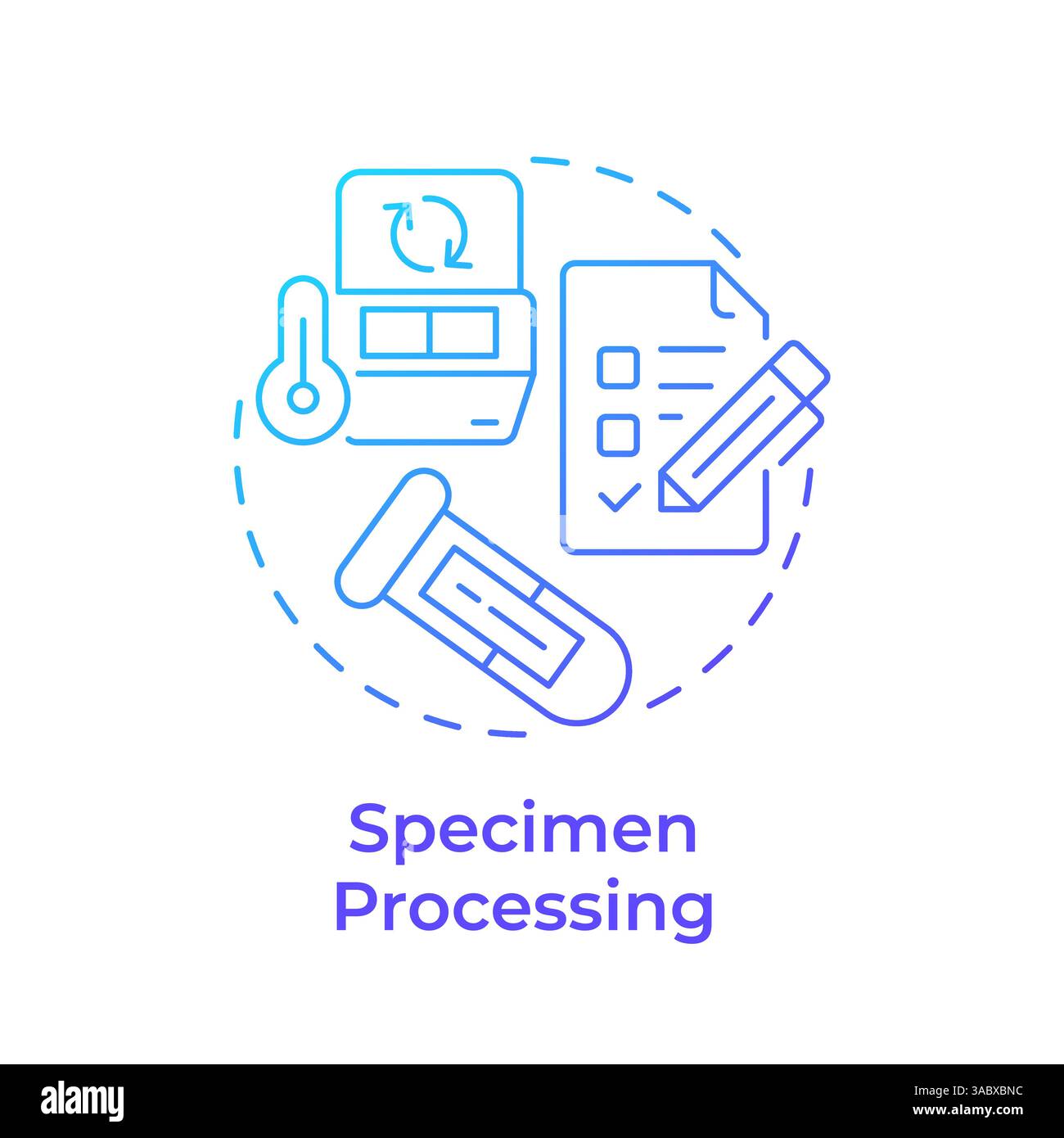 Specimen processing blue gradient concept icon Stock Vector Image & Art ...
