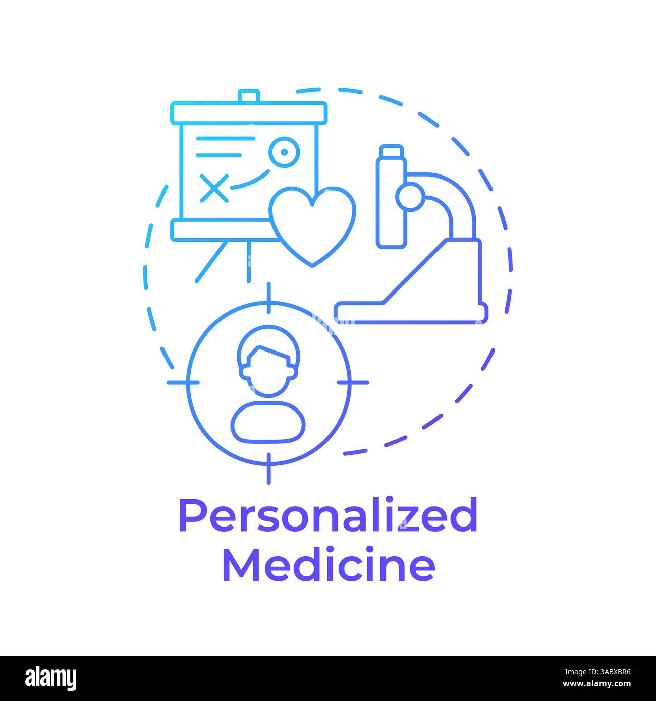 Personalized medicine blue gradient concept icon Stock Vector Image ...