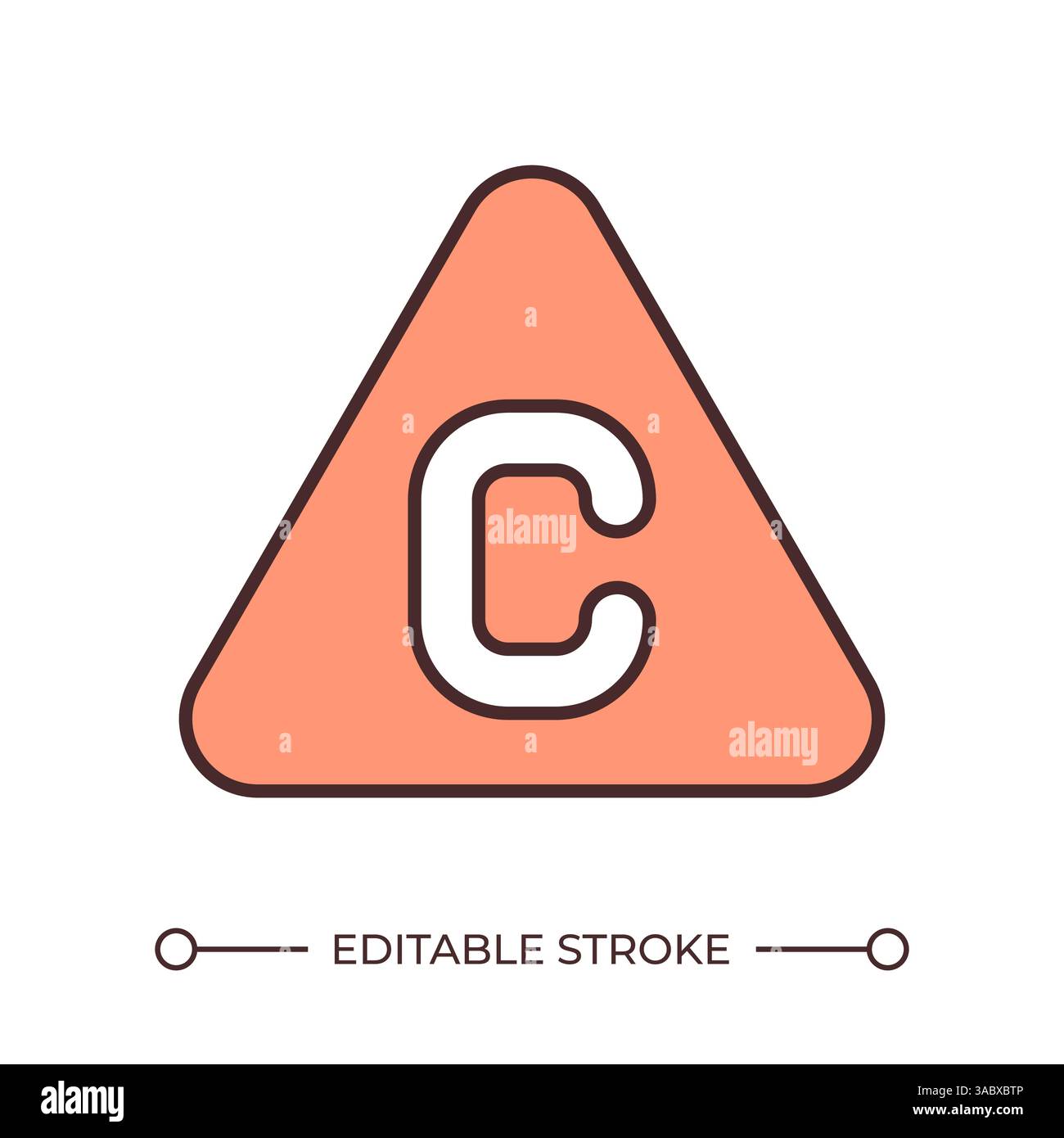 Danger labeling line color icon Stock Vector Image & Art - Alamy