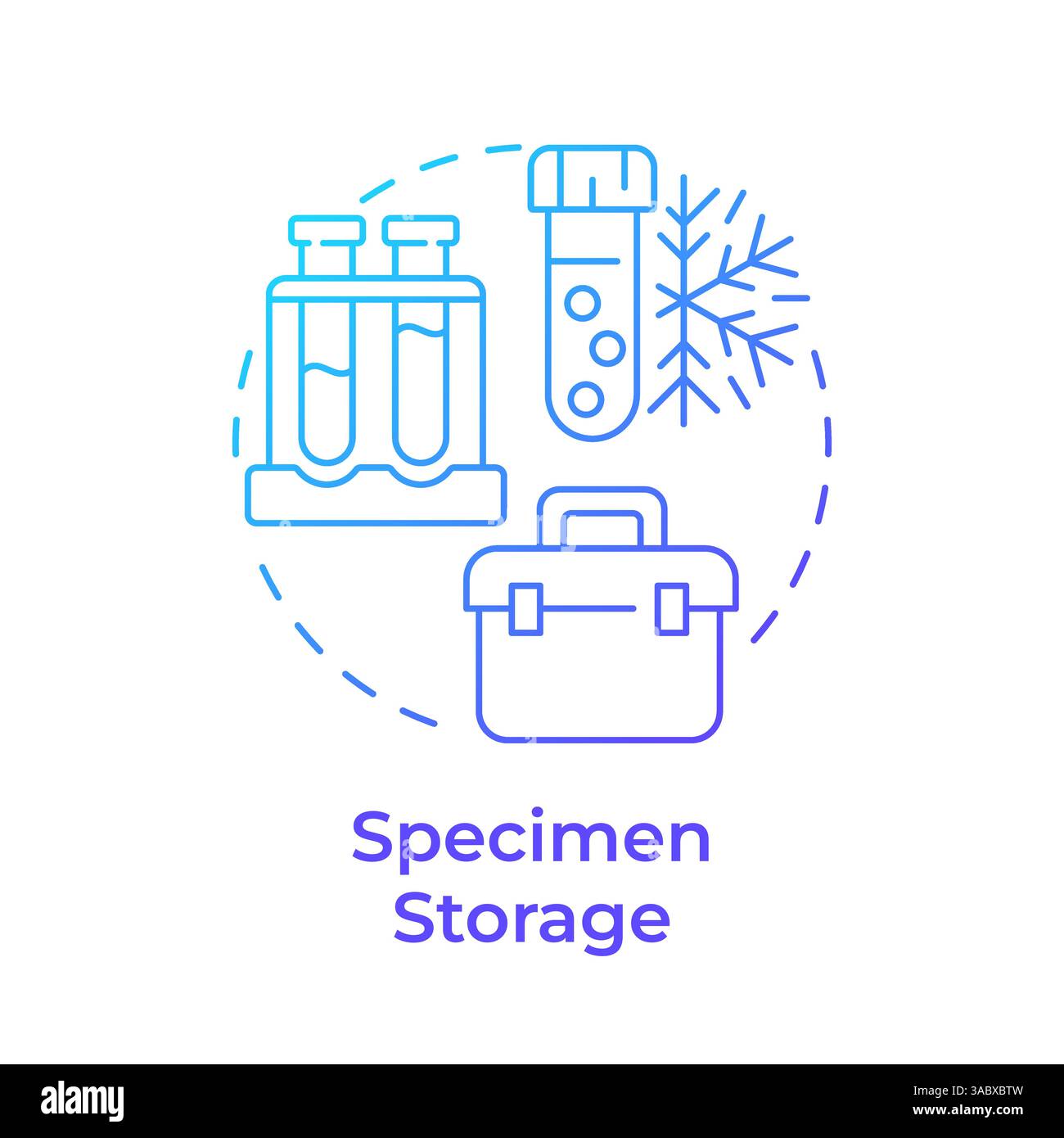 Specimen storage blue gradient concept icon Stock Vector Image & Art - Alamy