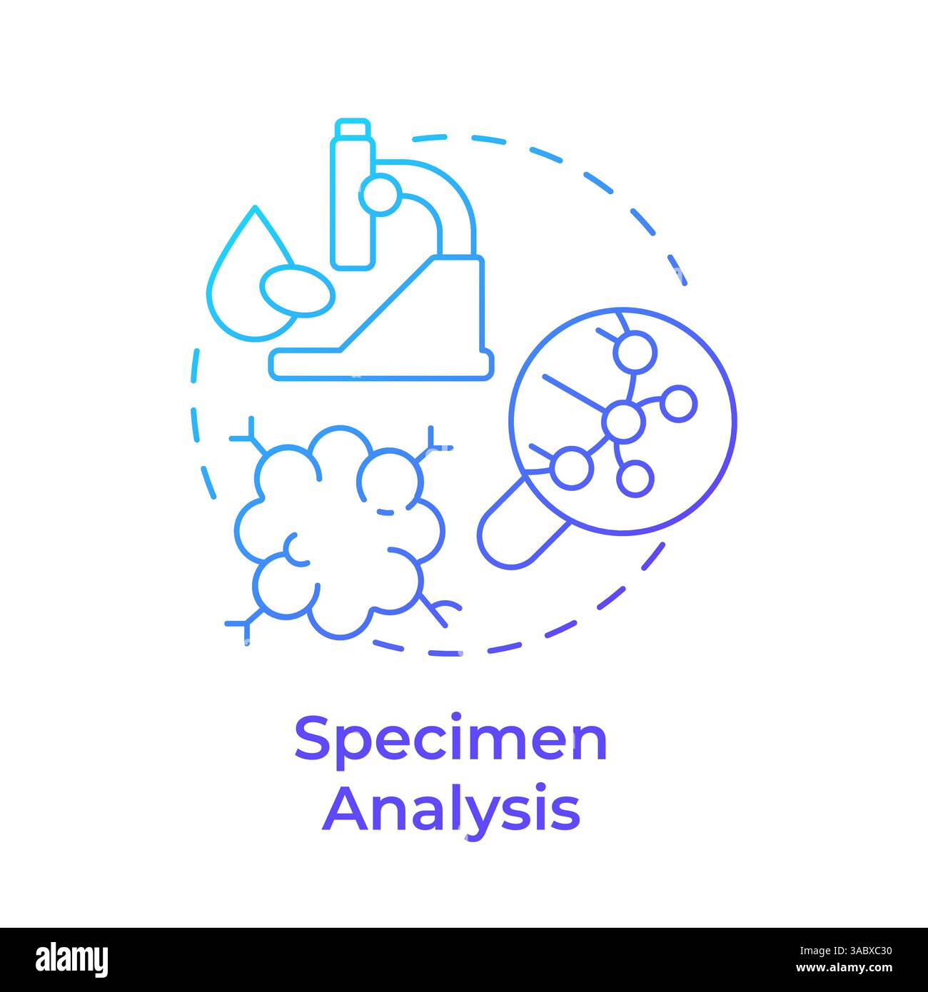 Specimen analysis blue gradient concept icon Stock Vector Image & Art - Alamy