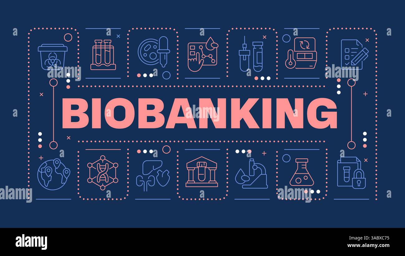 Biobanking dark blue word concept Stock Vector Image & Art - Alamy