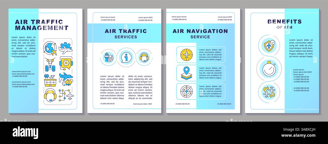 Air traffic management brochure layout Stock Vector Image & Art - Alamy