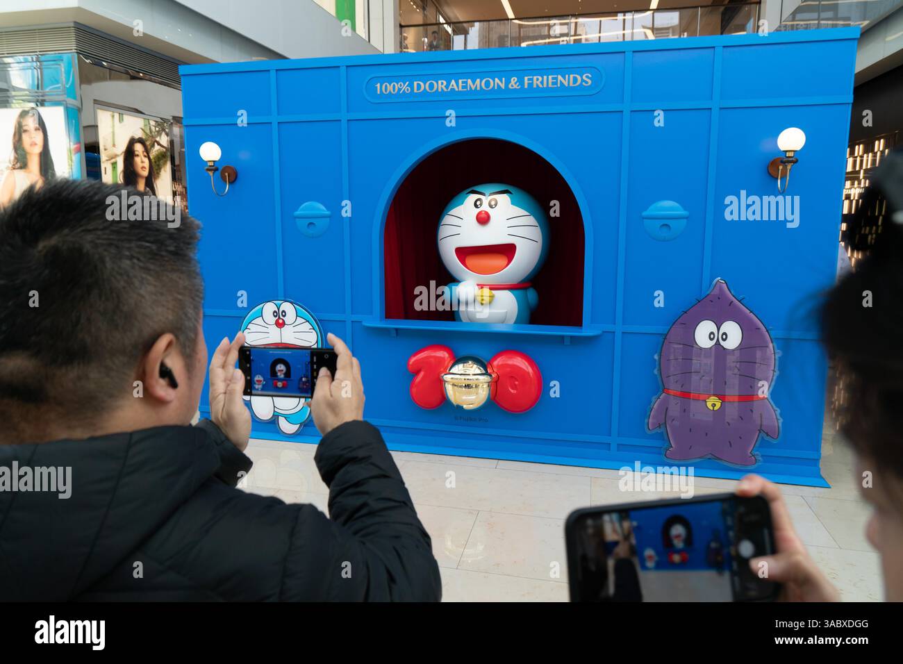 People visit a Doraemon exhibition in Shanghai, China, 31 March, 2025 ...