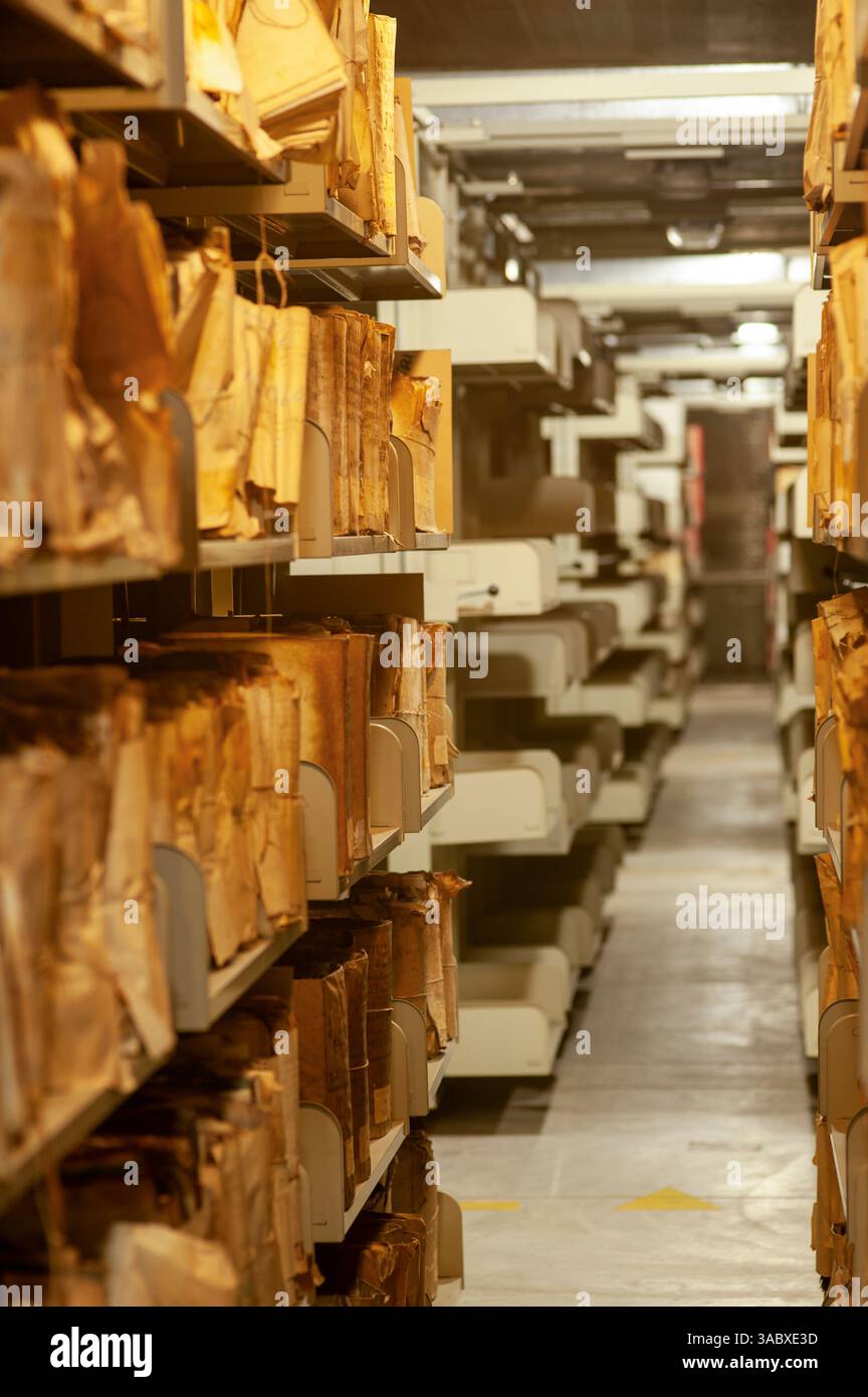 Second floor of the underground bunker of the Vatican Apostolic Archive ...