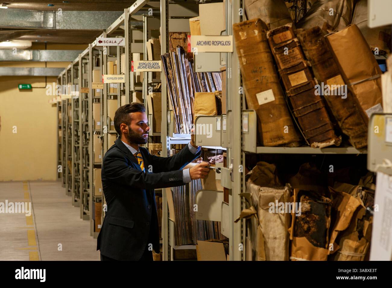 Second floor of the underground bunker of the Vatican Apostolic Archive ...