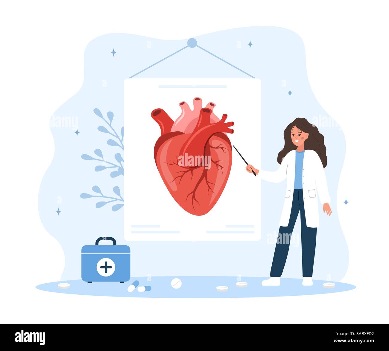 Cardiologist concept. Heart medical diagnosis and treatment ...