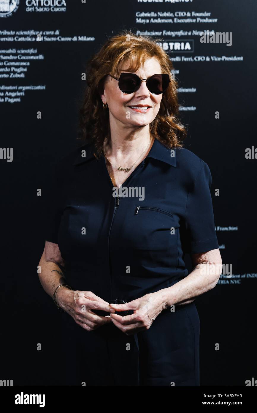 Milan, Italy. 01st Apr, 2025. Susan Sarandon attends the press preview ...