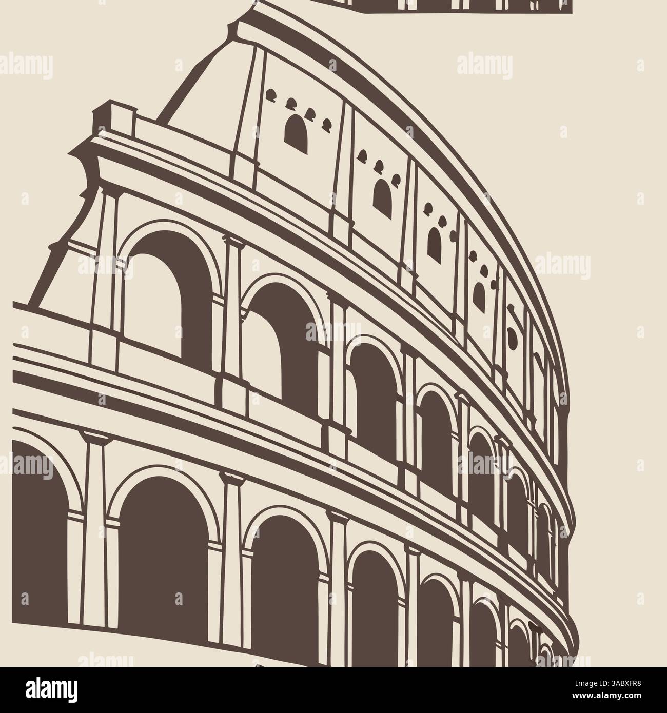 Colosseum architectural design in vintage style showcasing grandeur and ...