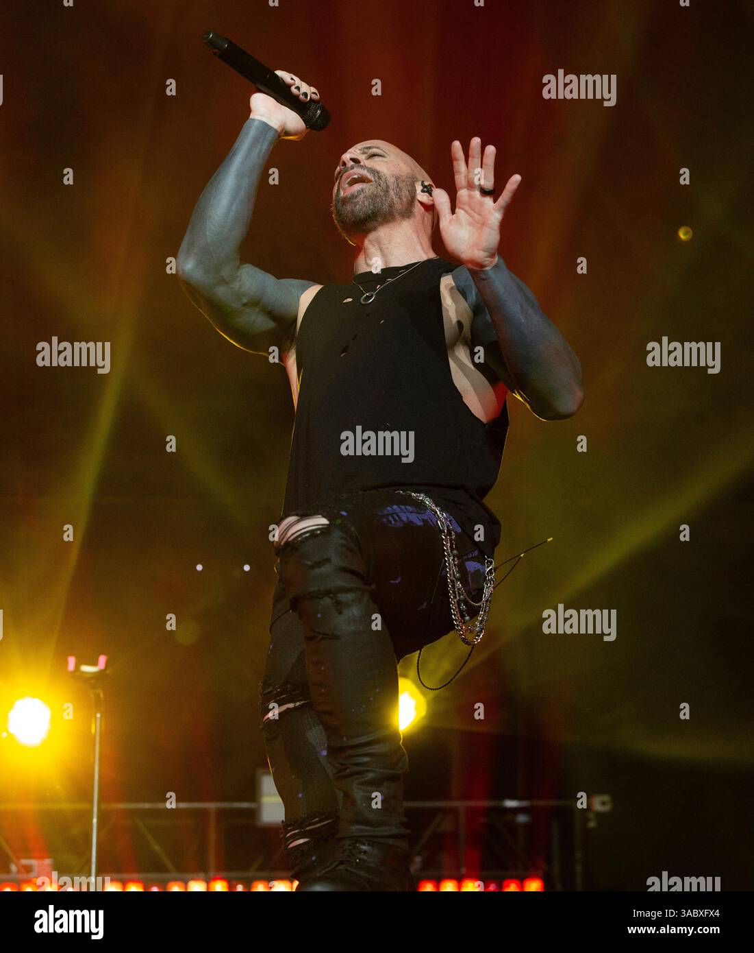 Chris Daughtry performs with his band Daughtry as the opening act for ...