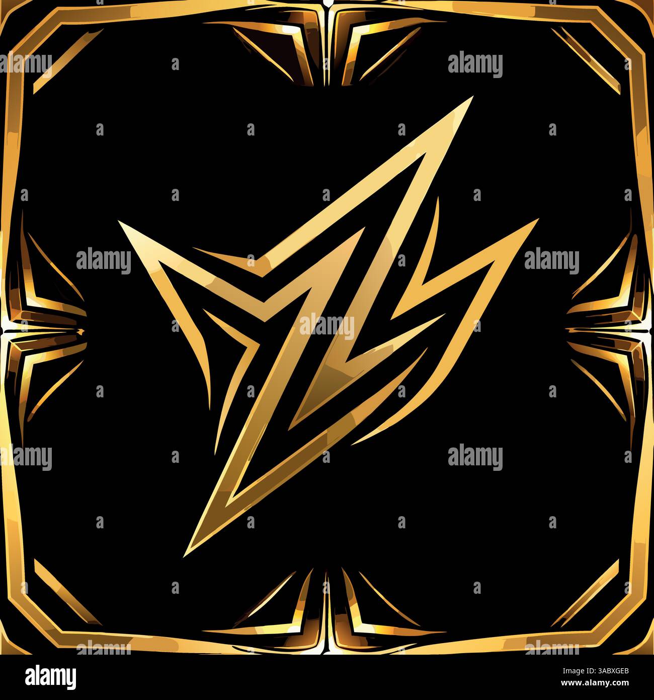 A striking geometric pattern features sharp angles and bold lines in ...