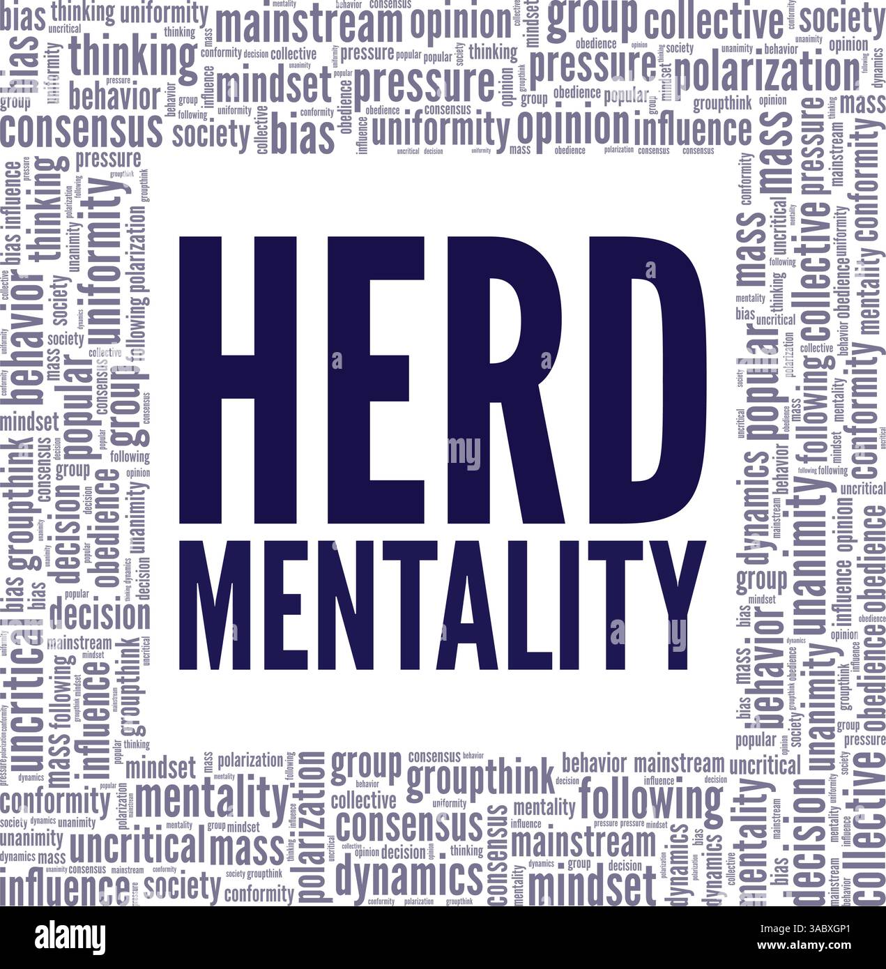 Herd Mentality word cloud conceptual design isolated on white ...
