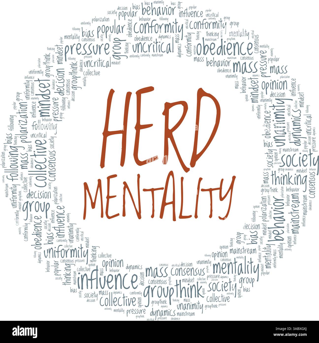 Herd Mentality word cloud conceptual design isolated on white ...