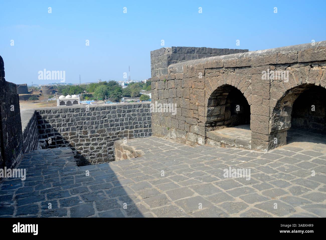 Partial view of Gulbarga fort was originally built by Raja Gulchand ...