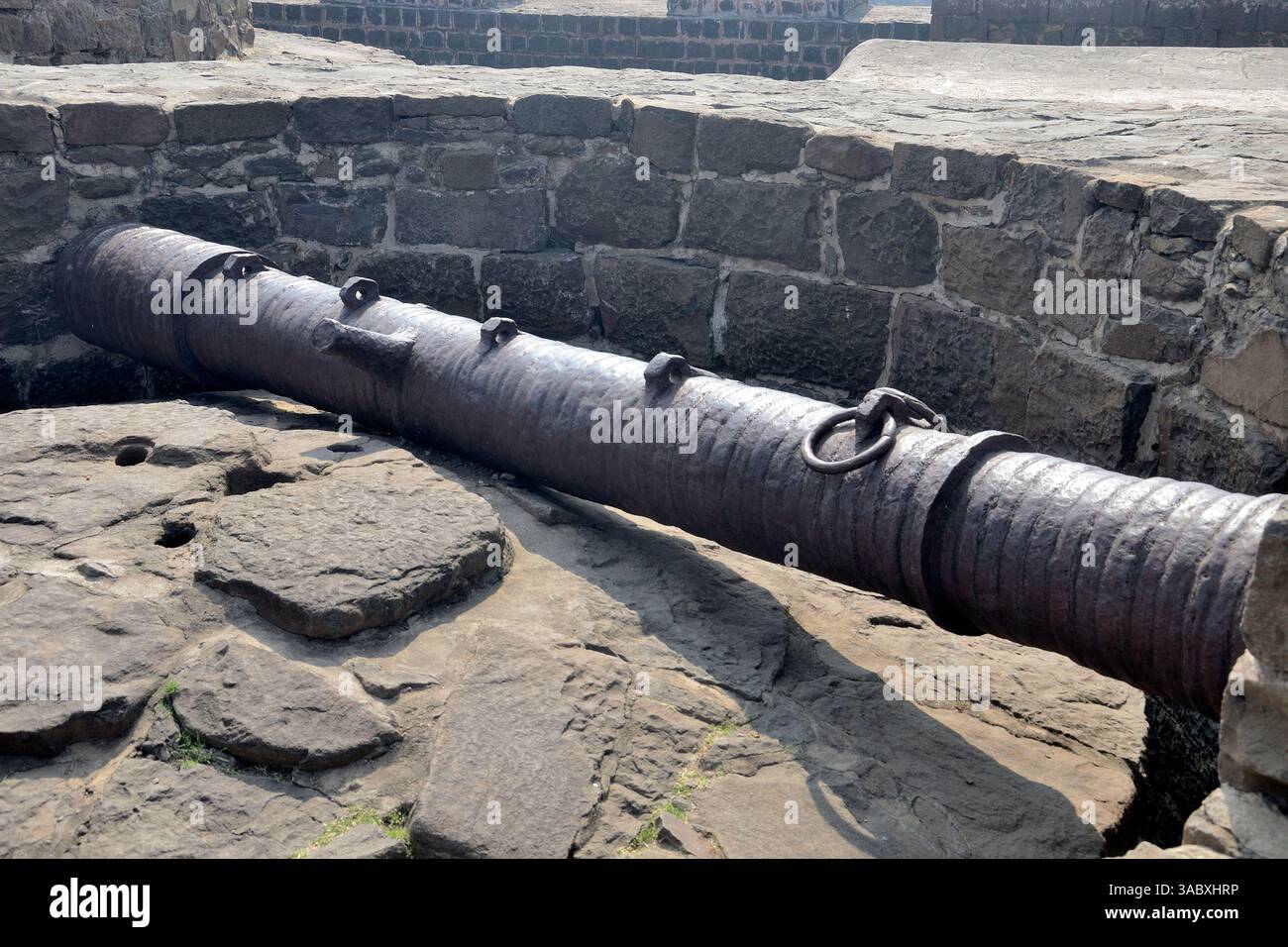 Cannon-I at Balahisar, located in Gulbarga Fort complex, Kalaburagi ...