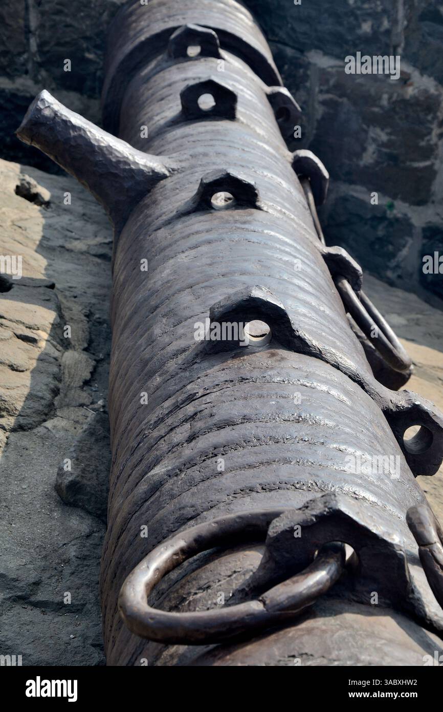 Cannon-I at Balahisar, located in Gulbarga Fort complex, Kalaburagi ...