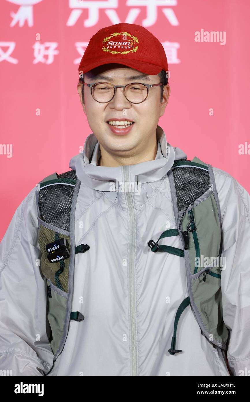 Chinese host and actor Du Haitao attends an activity in Shanghai, China ...