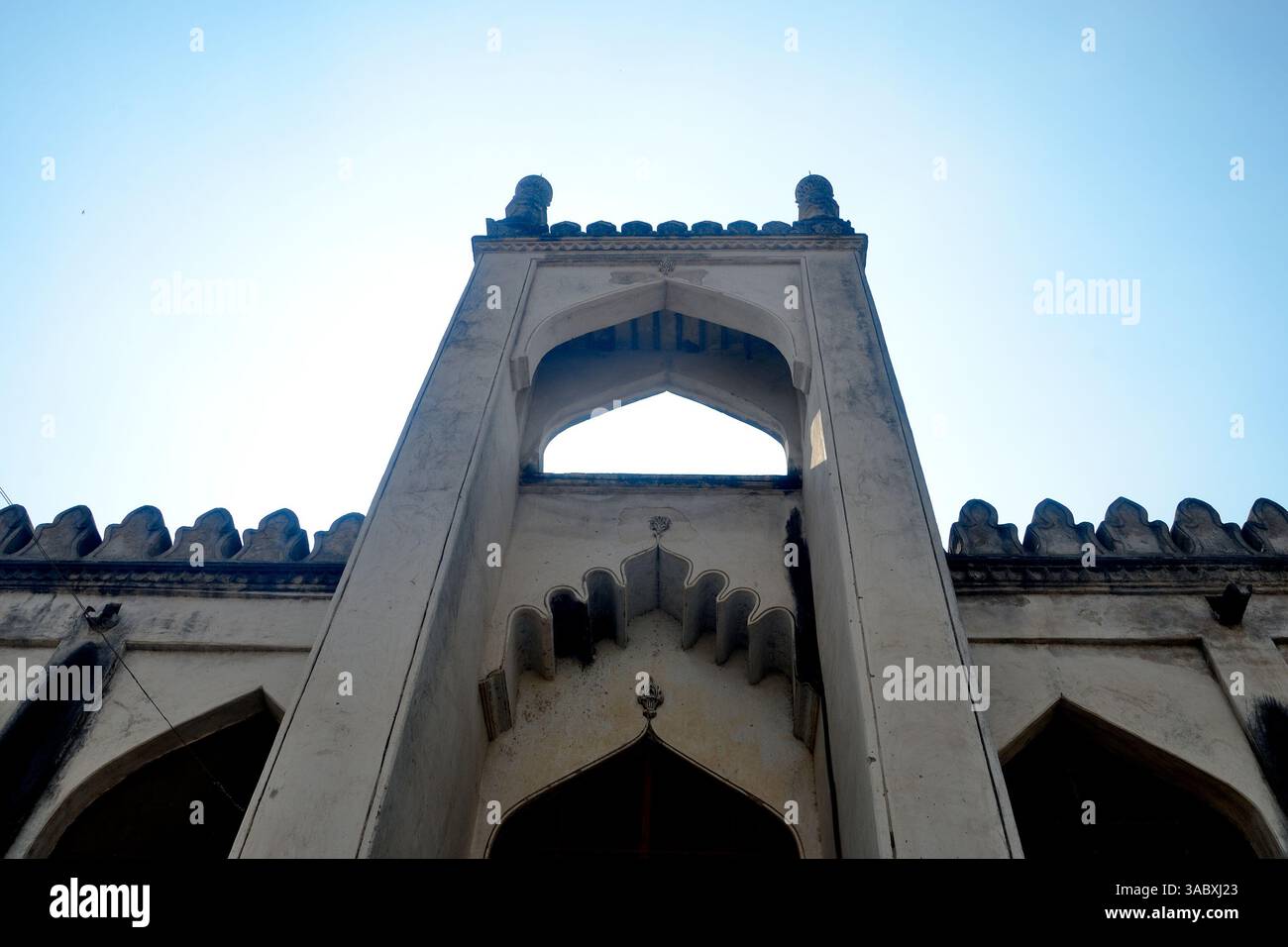 Outer view of the Jamia Mosque (Jama Masjid), located in Gulbarga Fort ...