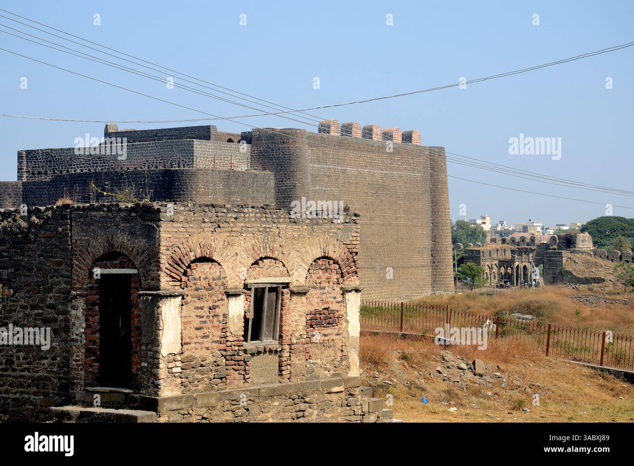 Partial view of Gulbarga fort was originally built by Raja Gulchand ...
