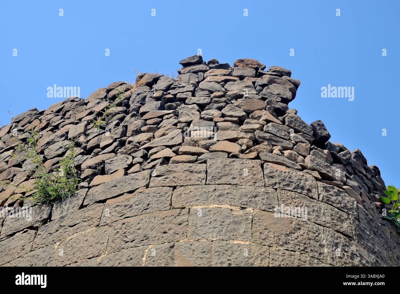 Partial view of Gulbarga fort was originally built by Raja Gulchand ...