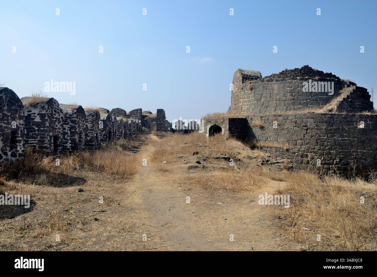 Partial view of Gulbarga fort was originally built by Raja Gulchand ...