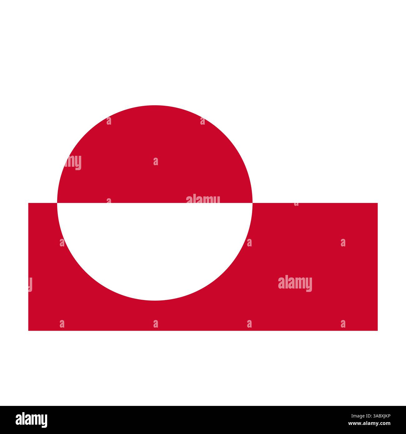 Greenland Flag, National Symbol of Kalaallit Nunaat Stock Vector Image ...